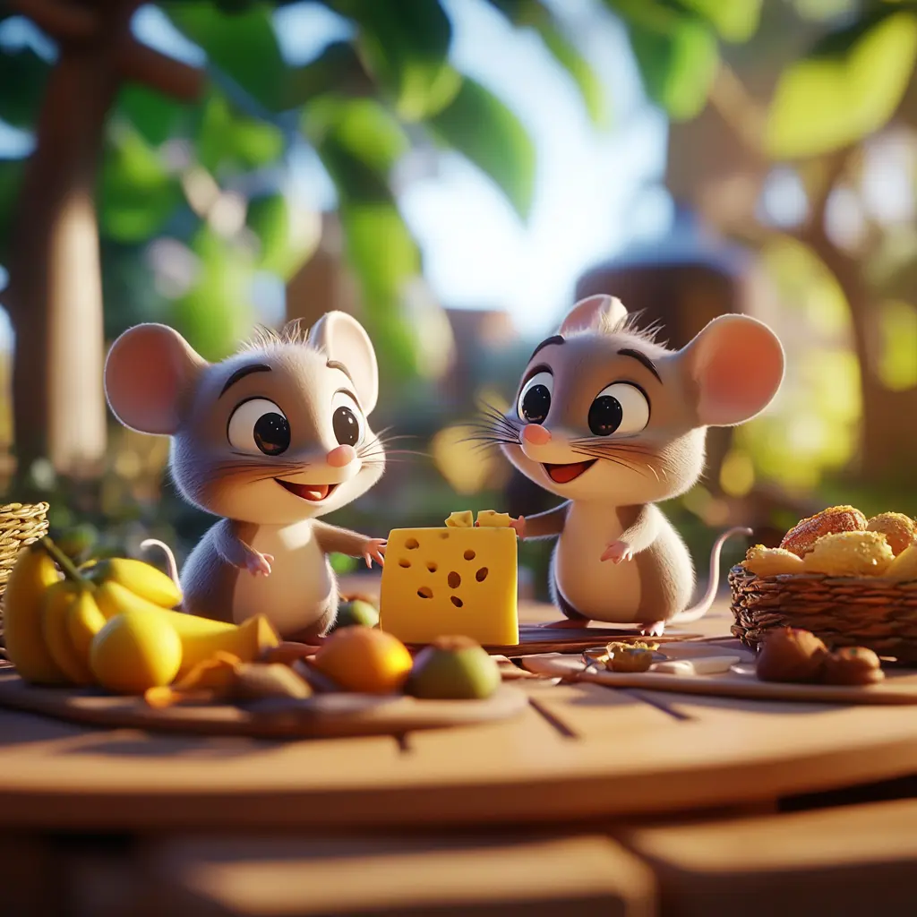 Fábula El ratón del campo y el ratón de ciudad ️ | Minenito