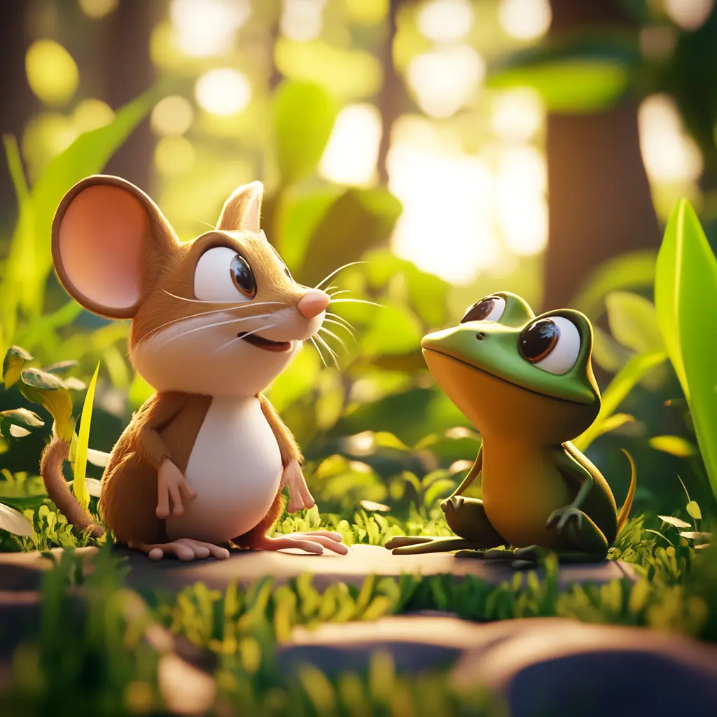 Fábula El ratón y la rana ️ | Minenito