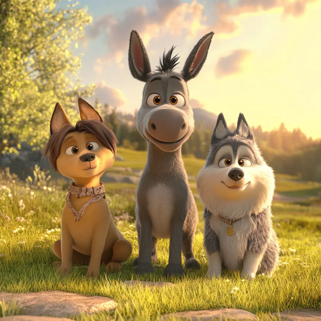 Fábula El asno, el perro y el lobo ️ | Minenito