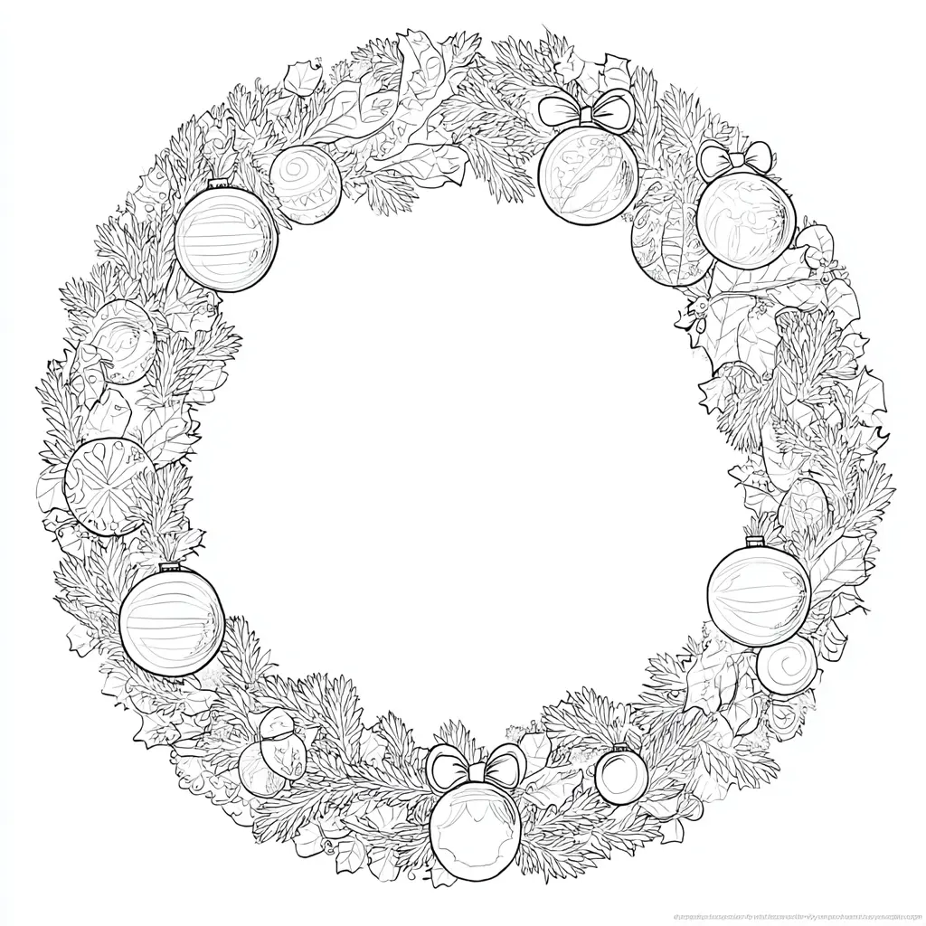 Dibujos de corona navideña para colorear ️ | Minenito