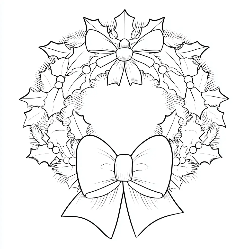 Dibujos de corona navideña para colorear ️ | Minenito