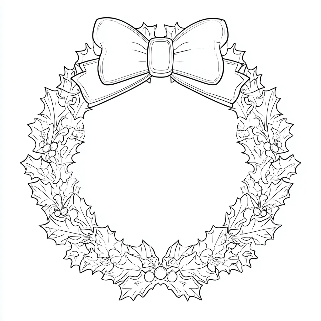 Dibujos de corona navideña para colorear ️ | Minenito