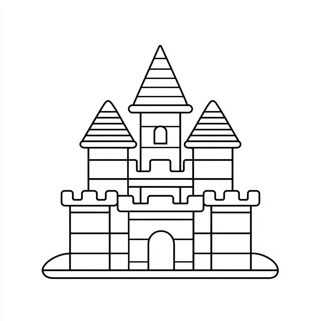 Dibujos de castillos para colorear ️ | Minenito