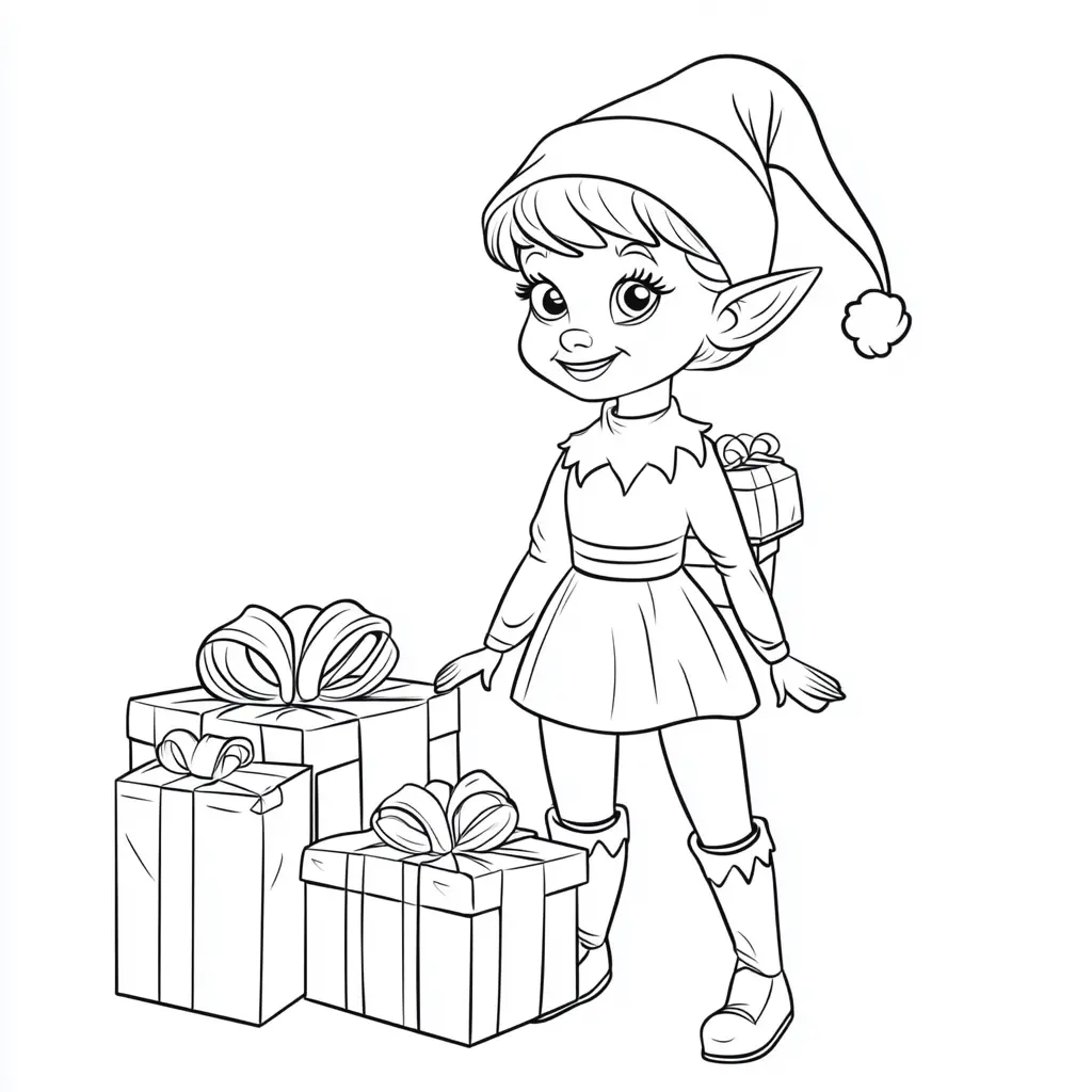 Dibujos de elfos para colorear ️ | Minenito