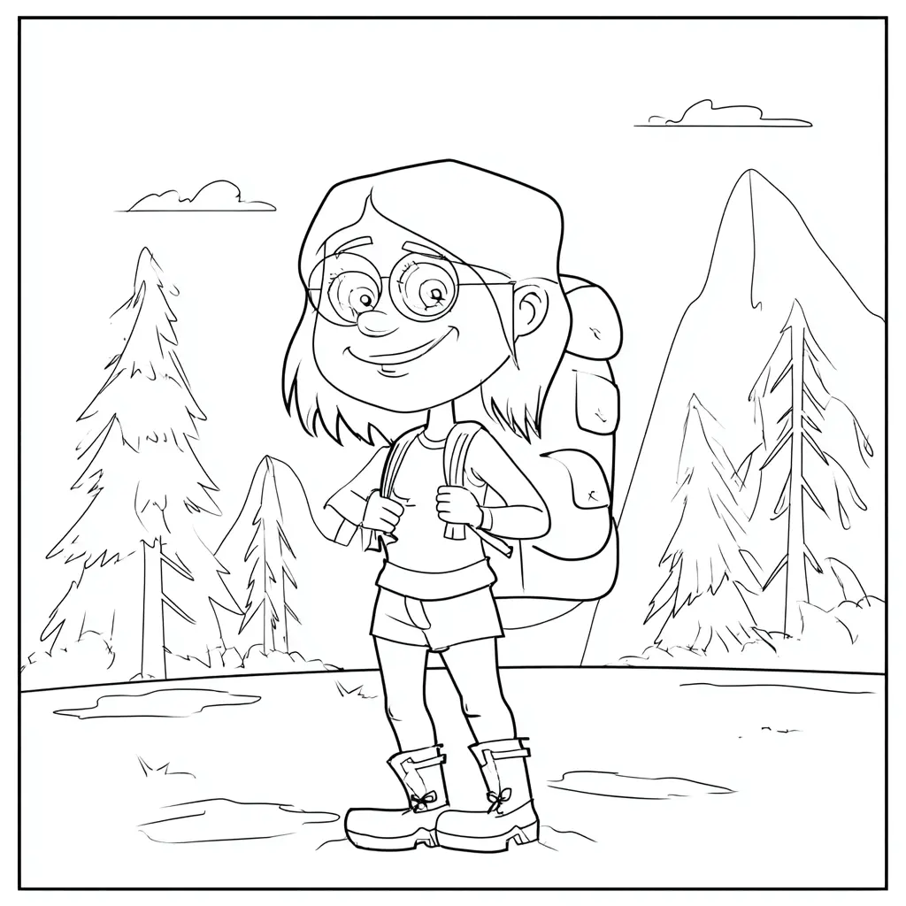 Dibujos de senderismo para colorear ️ | Minenito