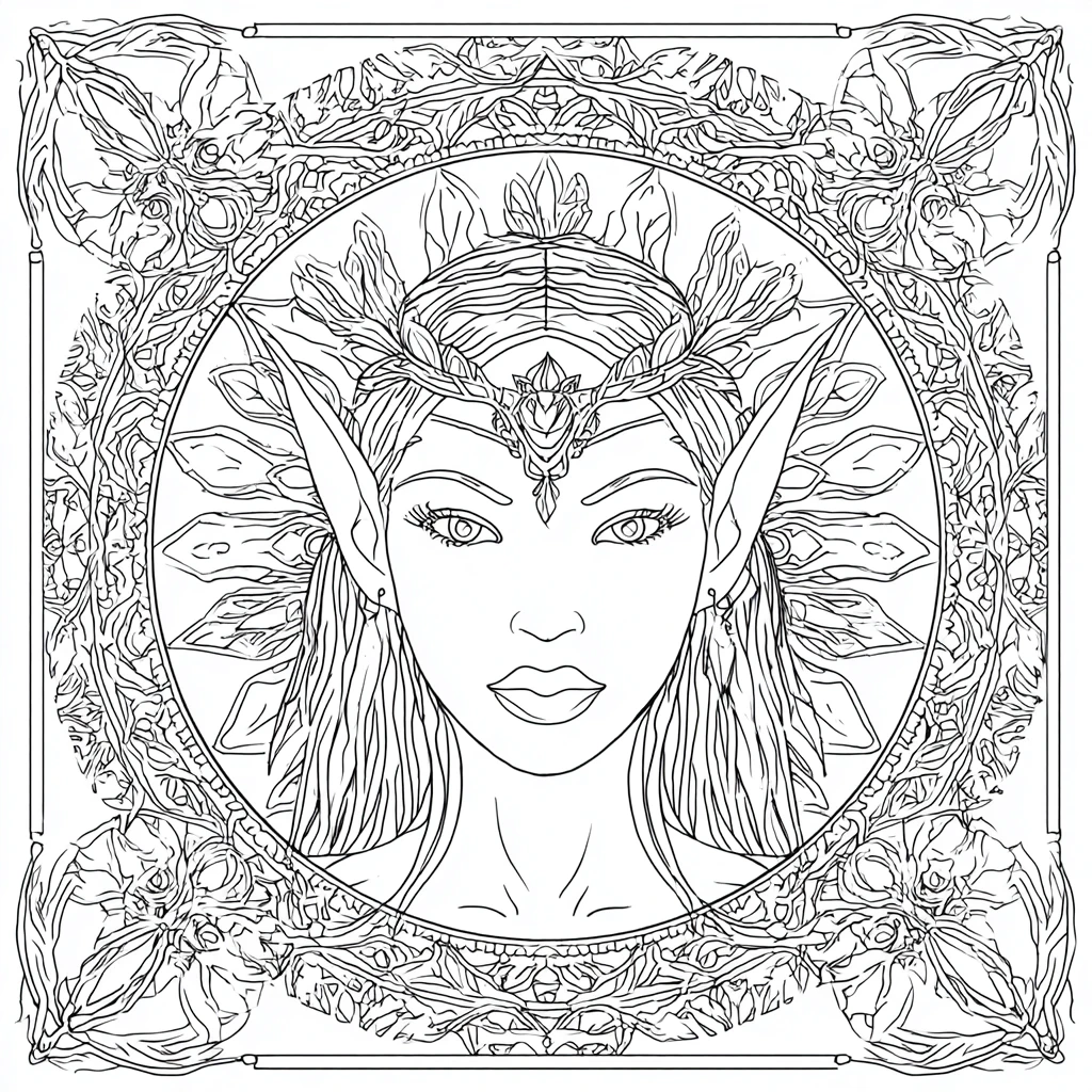 Mandalas de elfas para colorear e imprimir ️ | Minenito