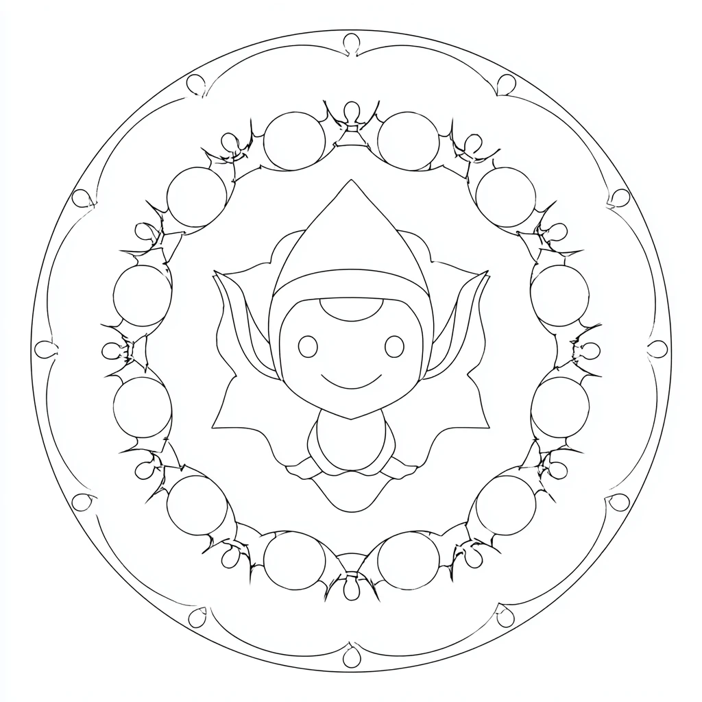 Mandalas de elfas para colorear e imprimir ️ | Minenito