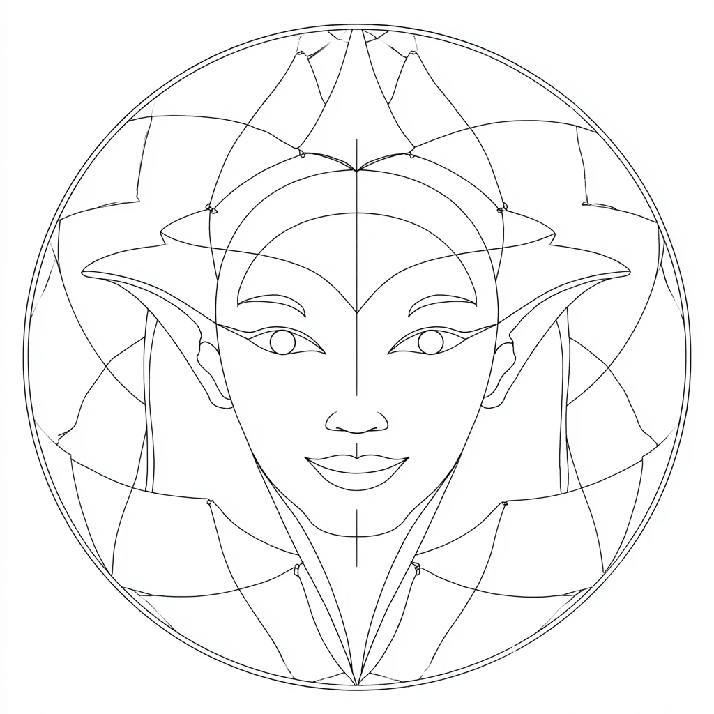 Mandalas de elfas para colorear e imprimir ️ | Minenito