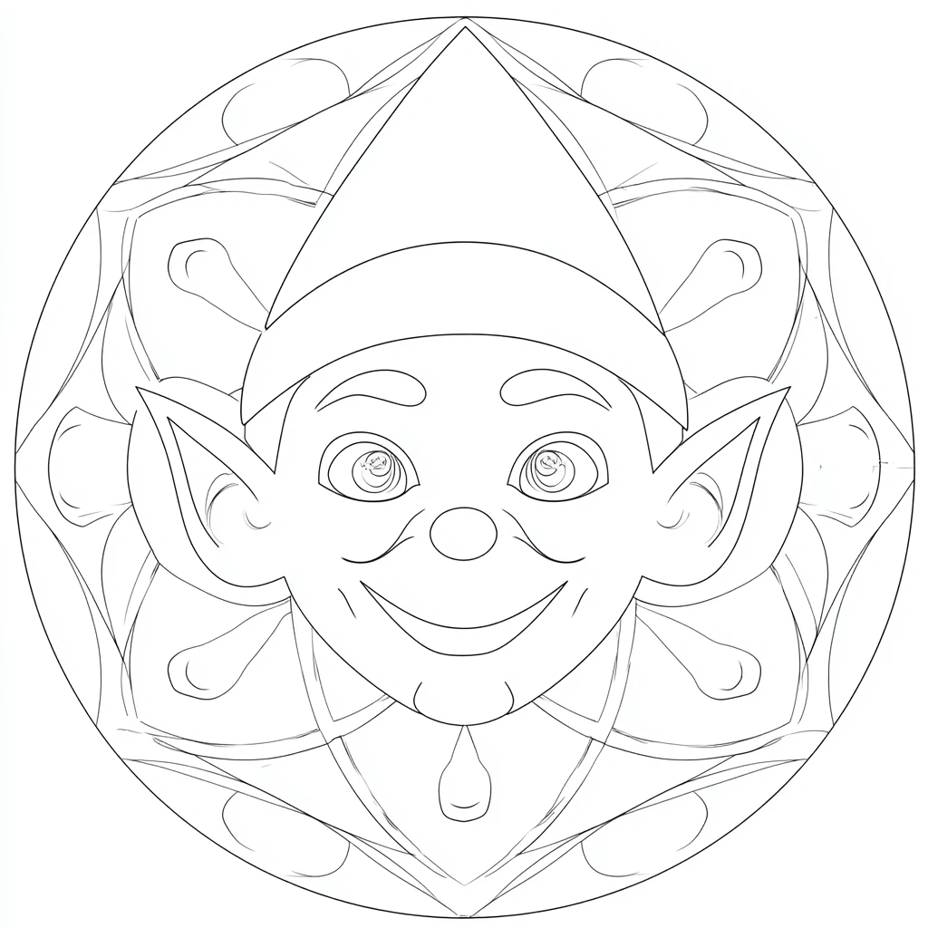 Mandalas de elfas para colorear e imprimir ️ | Minenito