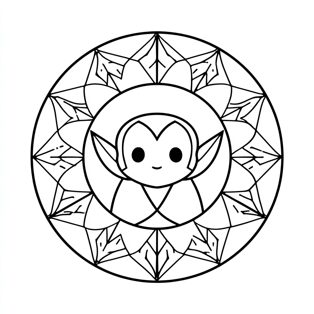 Mandalas de elfas para colorear e imprimir ️ | Minenito